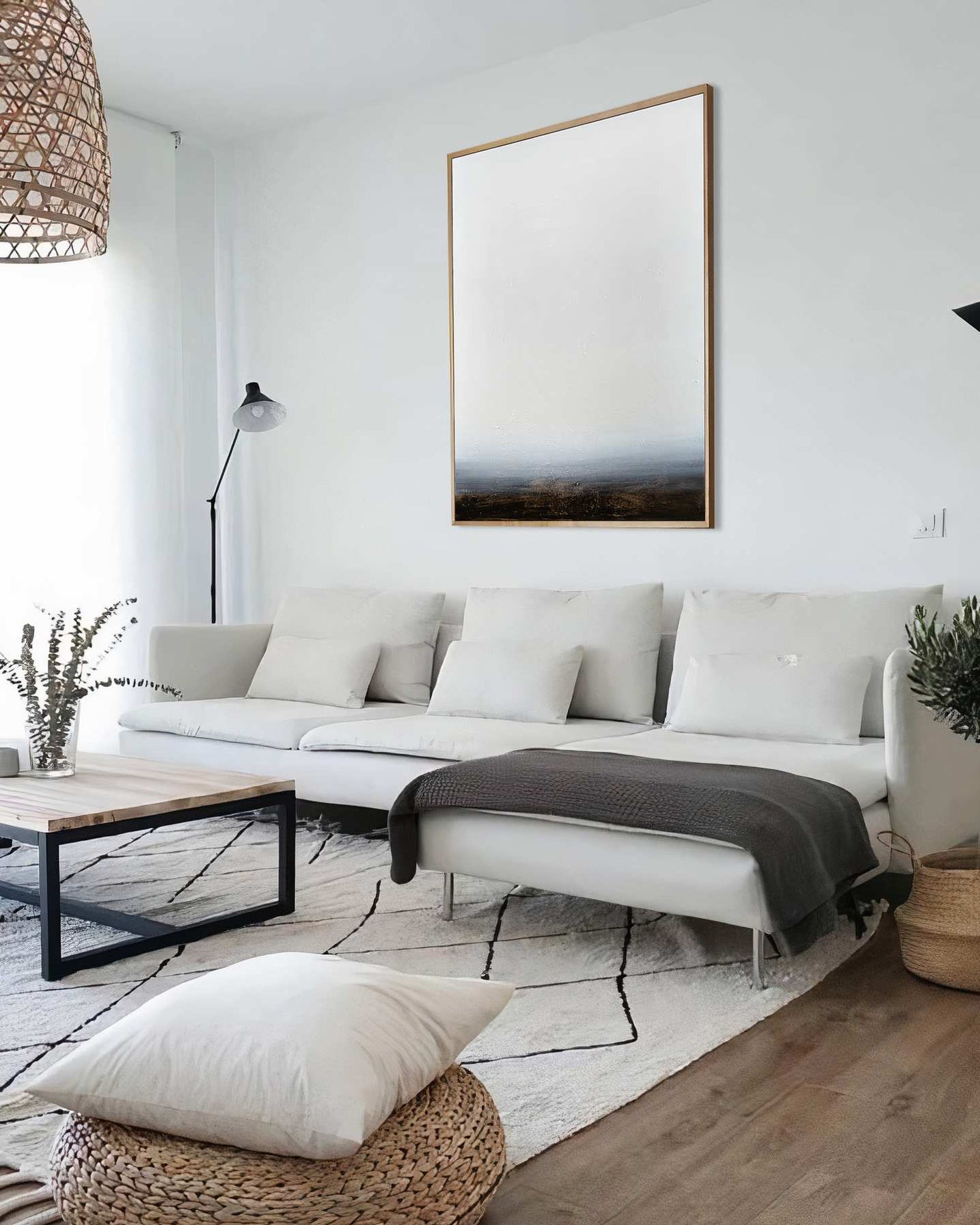 Large Abstract Painting - Absent - 48x36 Inch Acrylic on Canvas ...