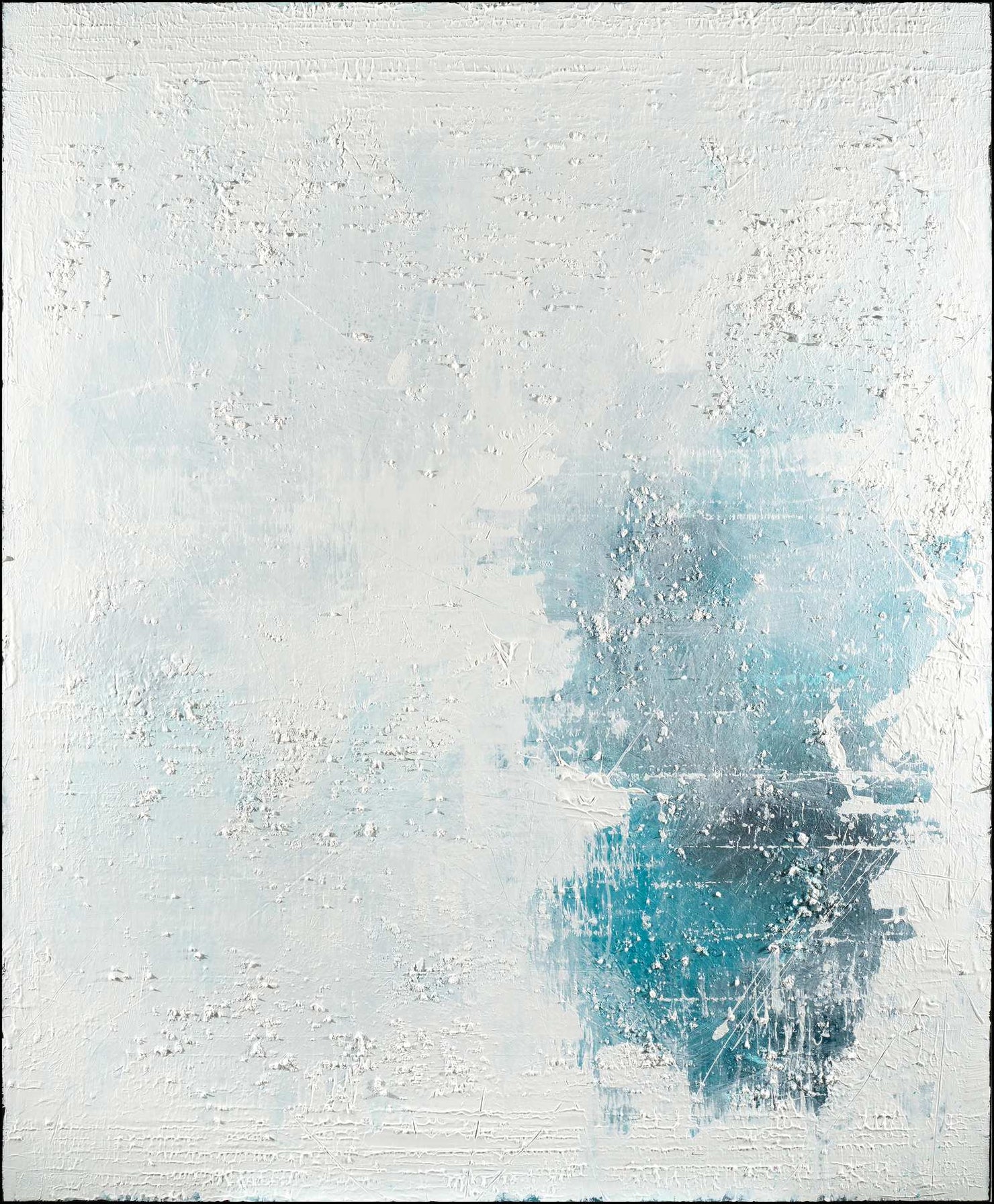 Cold Voice - Large Gold Abstract Painting - 46x38 Inch Acrylic on ...