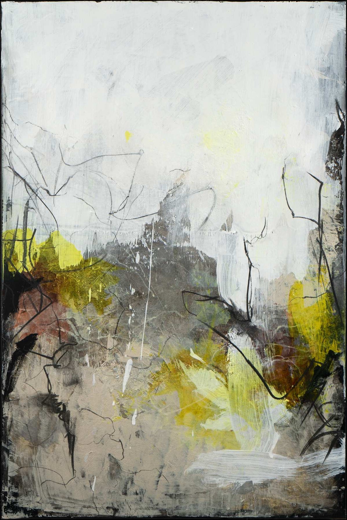 Abstract Painting - Ephemeral Poetry - 30x20 Inch Acrylic on Canvas ...