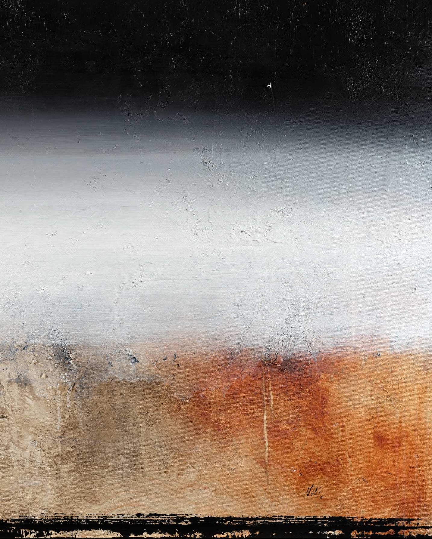Large Abstract Painting - Fade to Black - 48x36 Inch Acrylic on Canvas ...