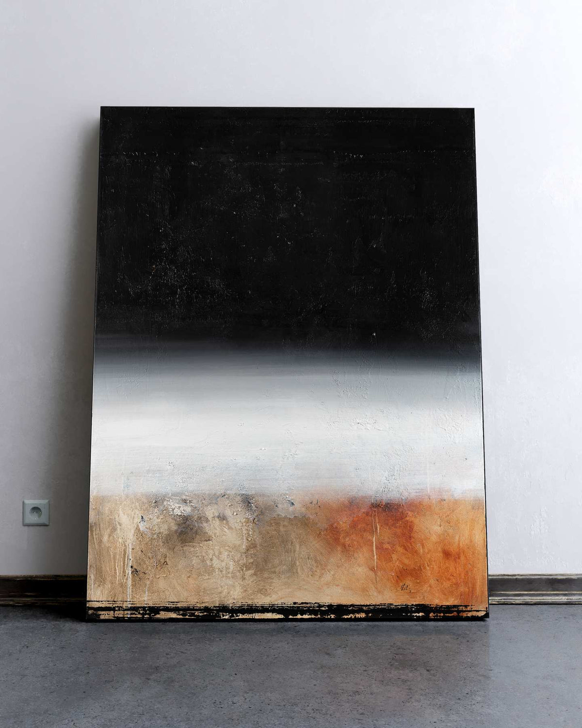 Large Abstract Painting - Fade to Black - 48x36 Inch Acrylic on Canvas ...