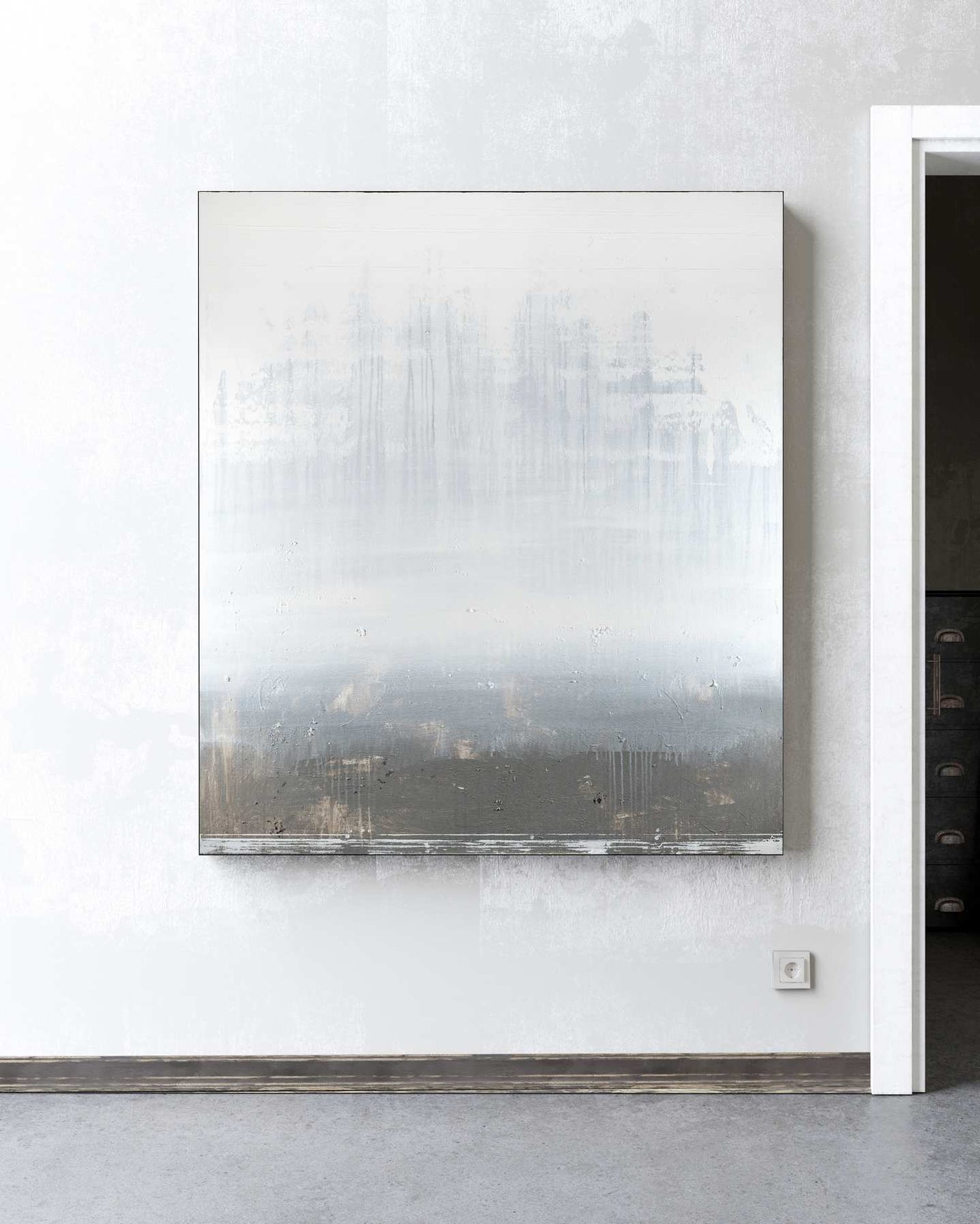 Large Abstract Painting - Misty Meadow - 63x55 Inch Acrylic on Canvas ...