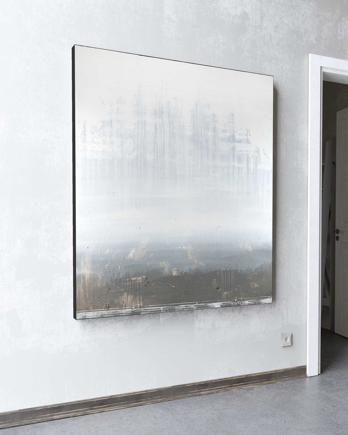 Large Abstract Painting - Misty Meadow - 63x55 Inch Acrylic on Canvas ...