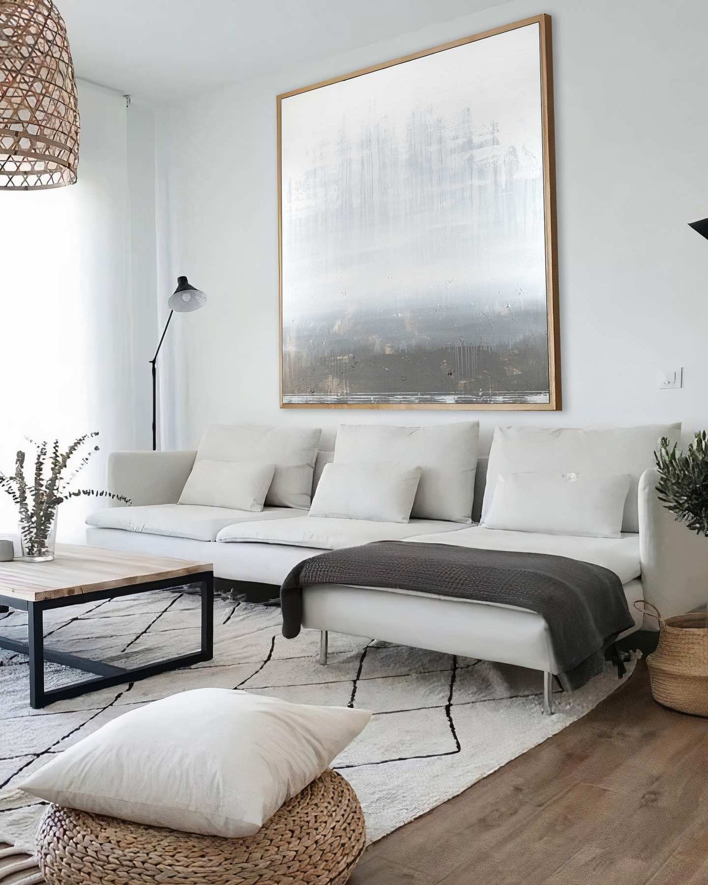 Large Abstract Painting - Misty Meadow - 63x55 Inch Acrylic on Canvas ...