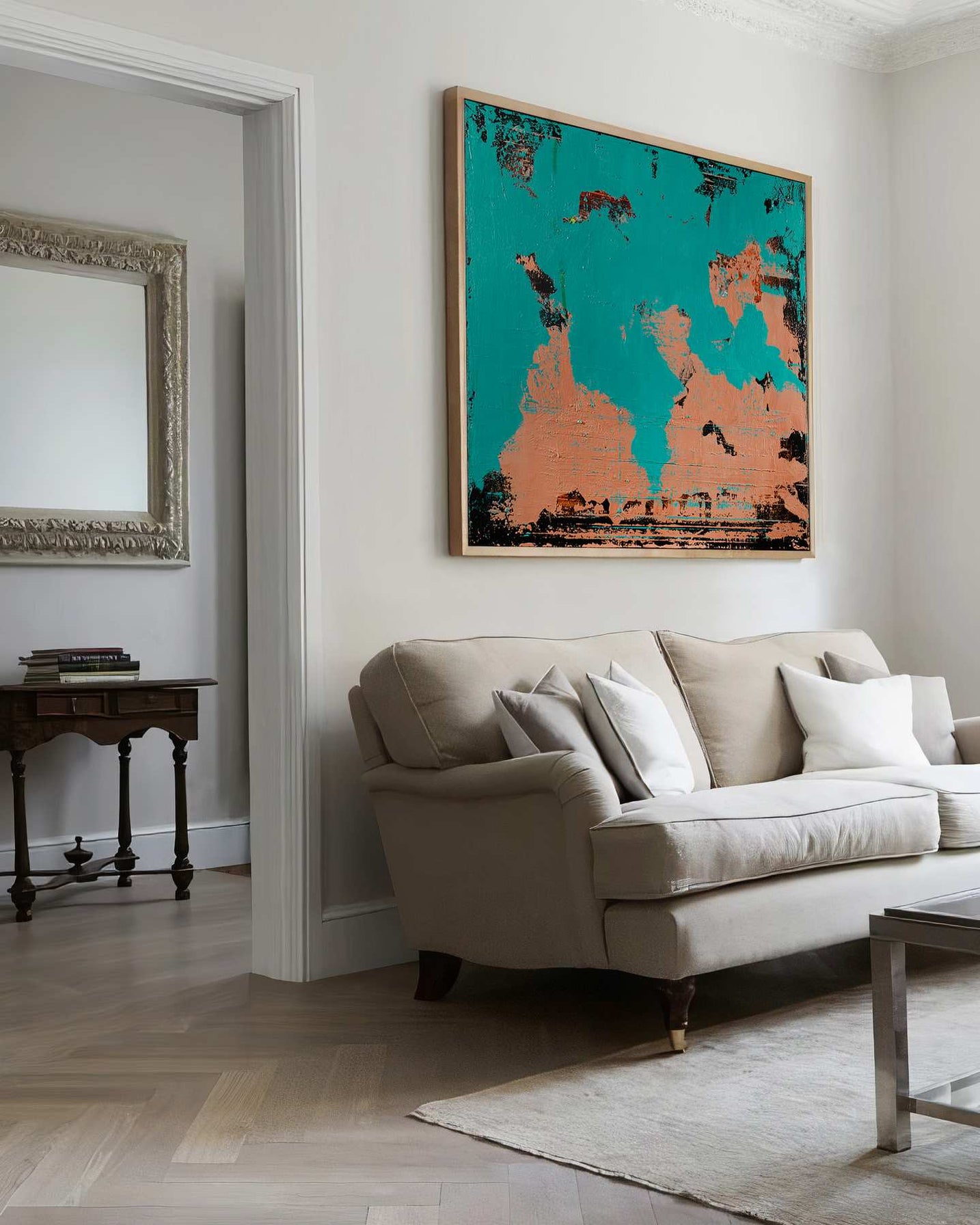 Large Abstract Painting - Warmth - 36x36 Inch Acrylic on Canvas ...